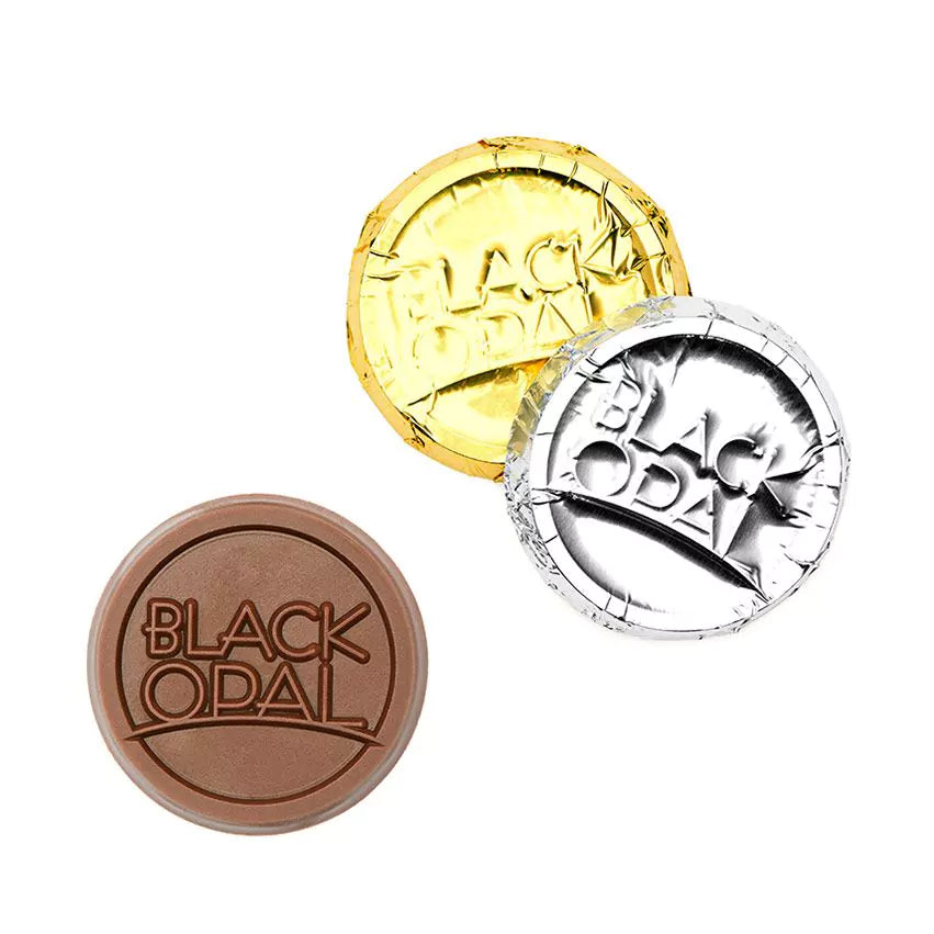 Custom Engraved Chocolate Coins | 1-Sided Logo Imprint